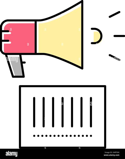 Qr Code Loudspeaker Color Icon Vector Isolated Illustration Stock Vector Image And Art Alamy