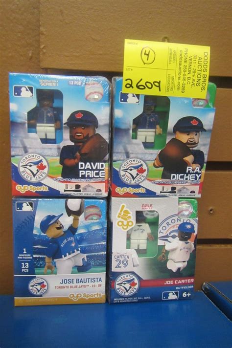 4 Oyo Sports Mini Baseball Figurines