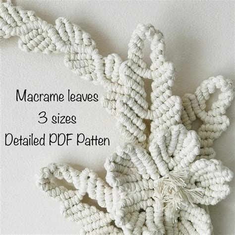 Macrame Leaf Pattern Etsy
