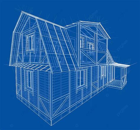 house sketch vector rendering of 3d modern development home vector