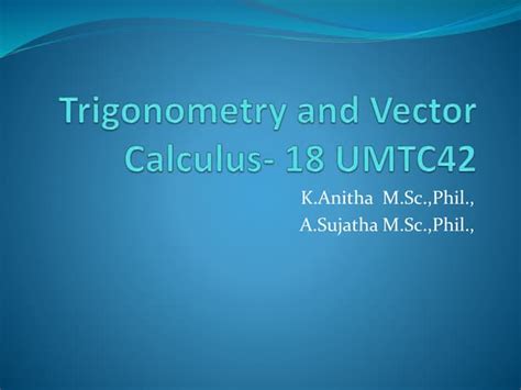Trigonometry Pptx