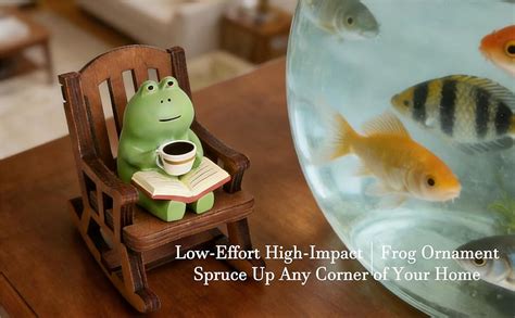 Hrthrt Miniature Frog Figurines，cute And Leisurely Frog