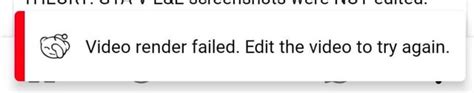 Video Render Failed Edit The Video To Try Again Rfixthevideoplayer