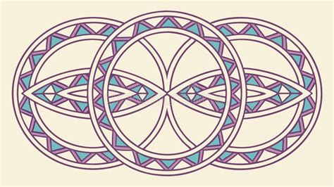 Circle Pattern Geometric Design And Abstract Art Element Vector