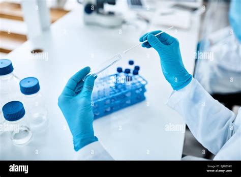 This Is What A Testing Kit Looks Like Closeup Shot Of An Unrecognisable Scientist Holding A