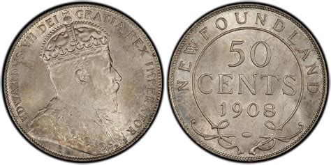 50 Cent 1908 50 Cent 1908 Newfounfland Coins