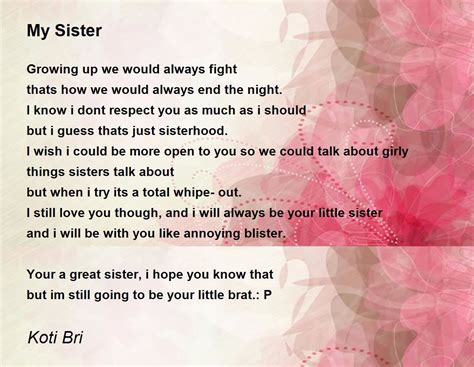 Poems Sister