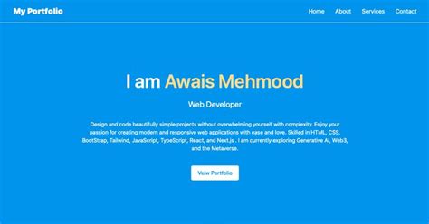 Awais Mehmood On Linkedin Portfolio Website Built With Nextjs Ebgmugxv