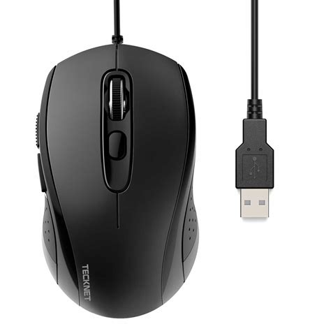 Tecknet Wired Mouse Usb Wired Computer Mouse With 3600dpi