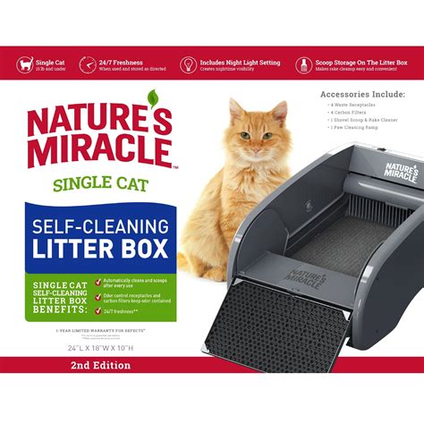 Natures Miracle Multi Cat Automatic Self Cleaning Cat Litter Box At