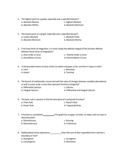 Higher Math Calc Pdf Integral Derivative