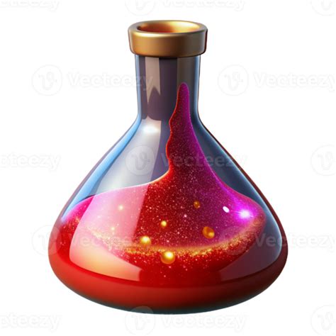 Elegant Classic Lab Flask With Red Liquid Cutout Original 59979948 Png