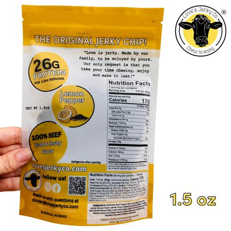 Lemon Pepper Beef Jerky Loves Jerky Co
