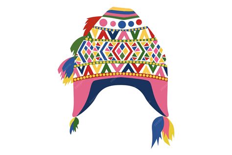 Premium Vector Chullo Peru Hat Traditional South America Headdress