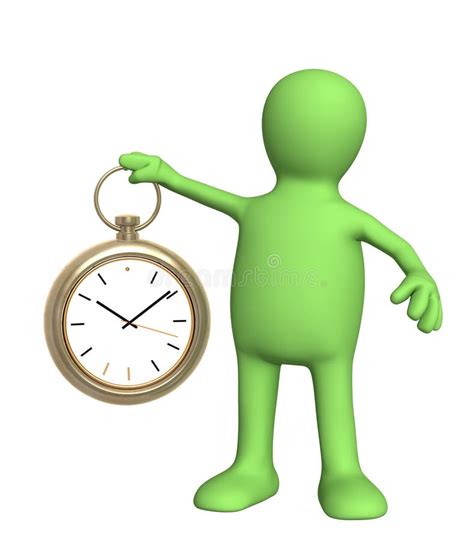 Puppet With Clock Stock Illustration Illustration Of Green 18096744