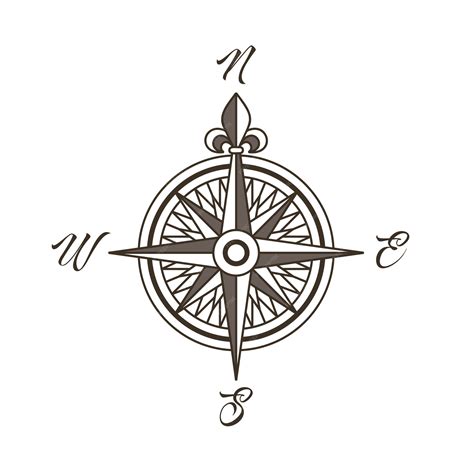 Rosa De Compasso Náutico Vintage Vetor Premium
