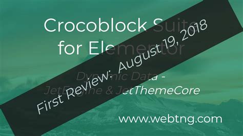 Crocoblock Suite For Elementor Custom Post Types And Templates