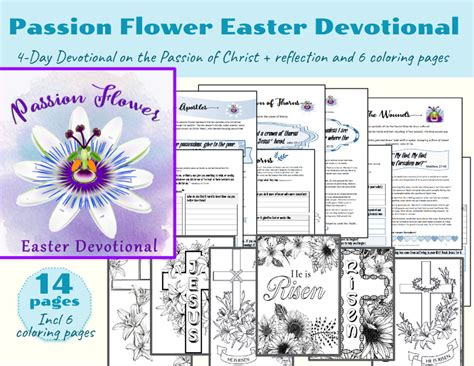 Easter Passion Flower Passion Of Christ Devotional And Coloring Pages