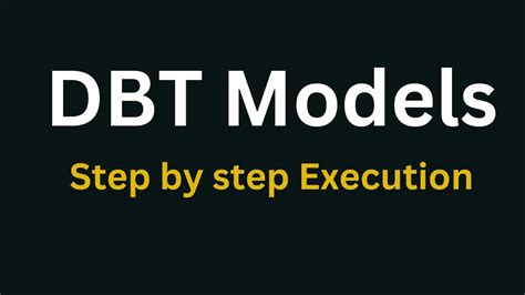 Dbt Model Deep Dive Of Model Execution Dbt Model Execution Workflow