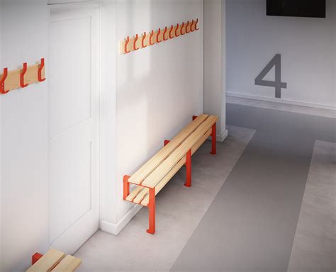 Wall Mounted Locker Room Bench Island Bench With Shelf Over Peg Rail