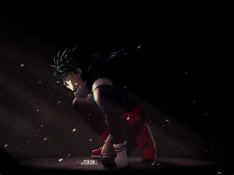 My Hero Academia Anime On Black Background 4k Wallpaper Download