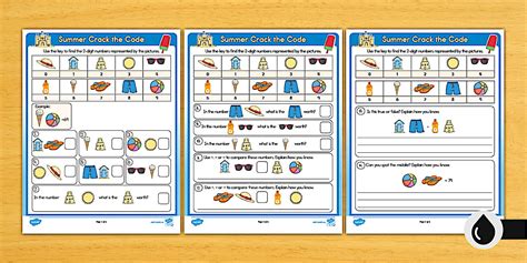Summer Crack The Code Place Value Activity Twinkl