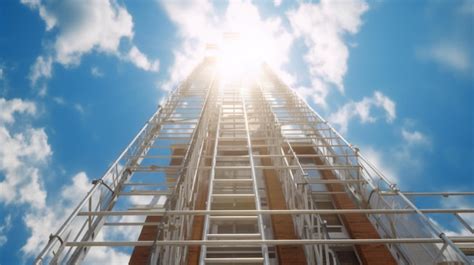 Premium Ai Image A Scaffolding And A Ladder In A Daytime Ai Generative