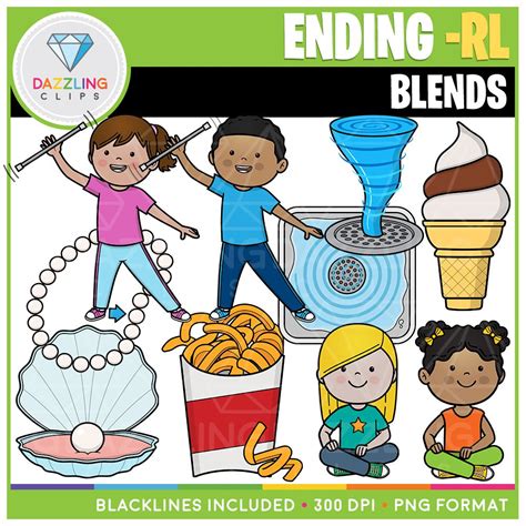 Ending Rl Blends Clip Art