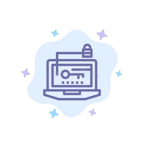 Access Computer Hardware Key Laptop Blue Icon On Abstract Cloud