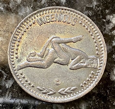 Vintage Double Sided Sex Position Token Similar To Connect Etsy