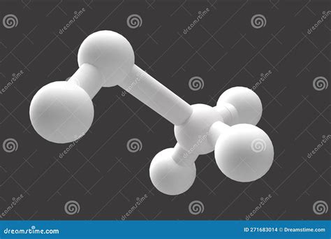 3d Illustration Methanol Molecule Stock Illustration Illustration Of