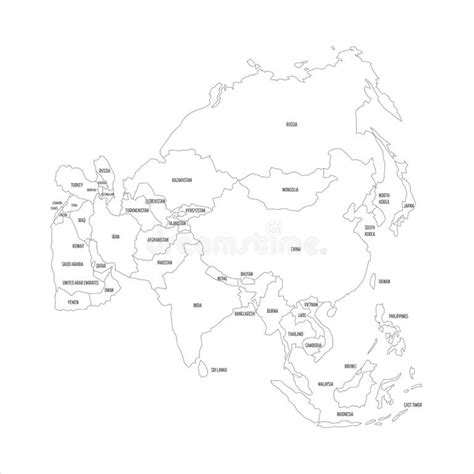 Political Map Of Asia Stock Vector Illustration Of Political 306082644