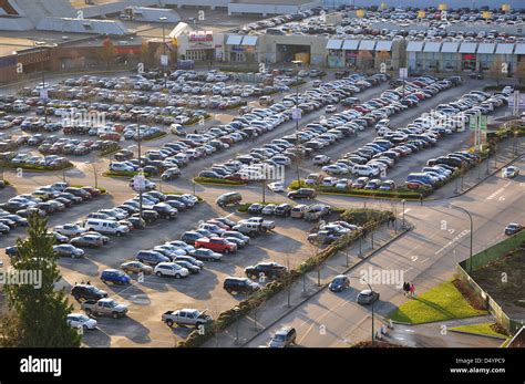 Crowded Mall Parking Lot