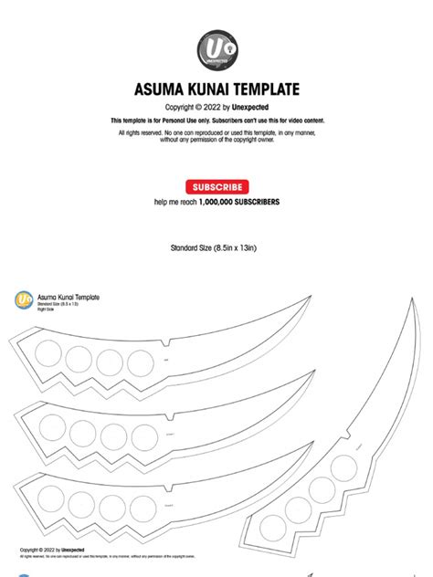 Paper Asuma Kunai Template Pdf