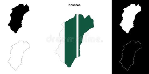 Khushab Outline Map Stock Vector Illustration Of Geography 371578878