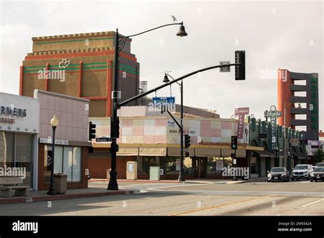 Bellflower California Usa May 2 2021 Afternoon Sun Shines On