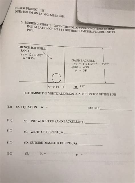1 given the following subsurface profile answer