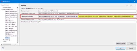 Mcuxpresso Ide S Record Intel Hex And Binary Files Mcu On Eclipse