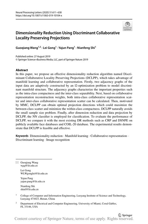 Dimensionality Reduction Using Discriminant Collaborative Locality Preserving Projections