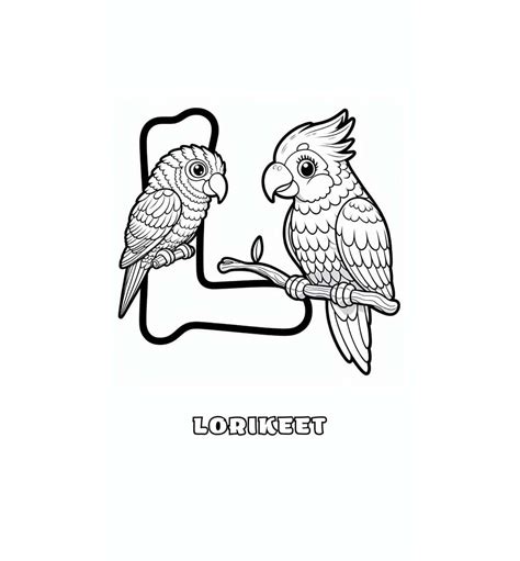 Lettera L Lorichetto Da Colorare Scarica Stampa O Colora Subito Online