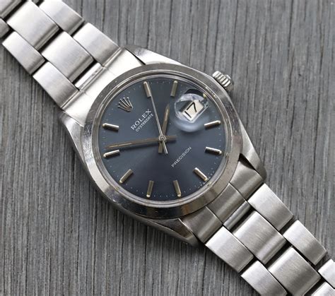 Rolex Oysterdate Precision 6694 Blue Dial Box And Papers Watch