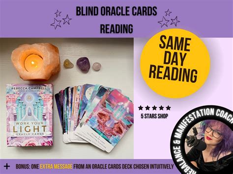 Work Your Light Blind Oracle Card Reading Same Day Etsy