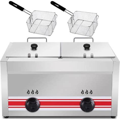 Friteuse À Gaz Professionnelle Friteuse À Gaz 10l 20l 30l Friteuse À