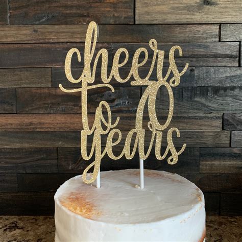 Cheers To 70 Years Cake Topper Cheers To 70 Years 70th Birthday Cake