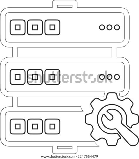 Server Maintenance Icon Data Maintenance Icon Stock Vector Royalty