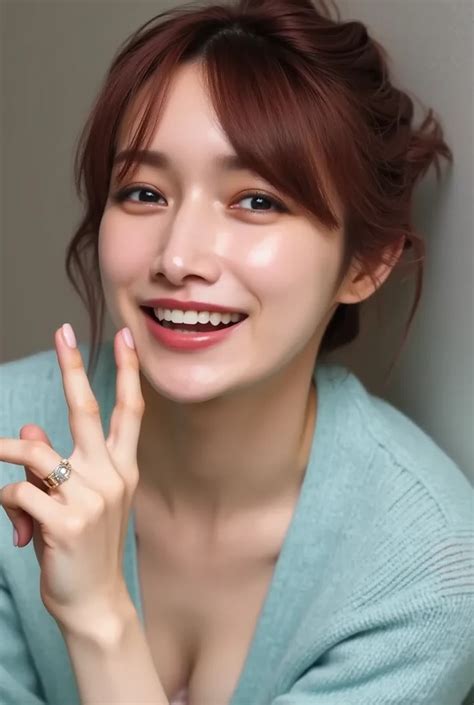 1 Beautiful Girl Sexy Short Hair Blur The Background Light Blue