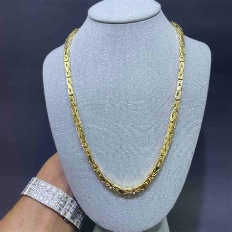 10k Monaco Byzantine Chain Brand New 22 Inches