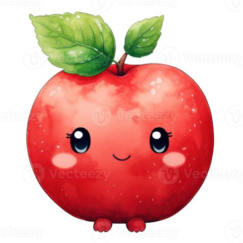 Cute Apple Watercolor 26793214 Png