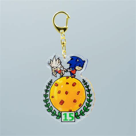 Lbp Sonic And Silver 15th Anniversary Keychain Etsy