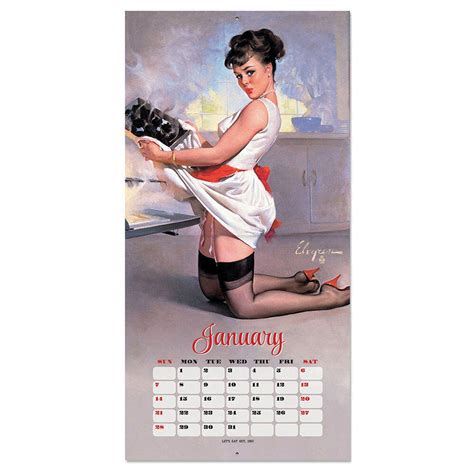 Gil Elvgren Pin Up Girls 2024 Wall Calendar Military Issue Collectibles